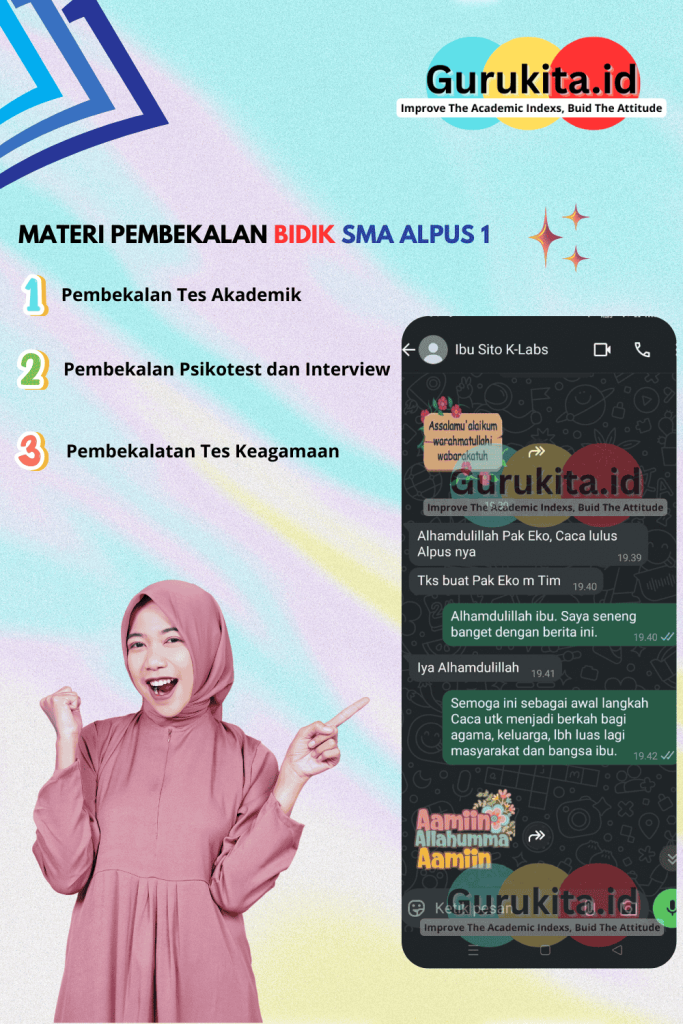 Guru Les Privat Persiapan Test Masuk SMA Al Azhar Jakarta.
